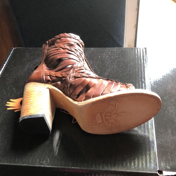 Freebird by Steven | Shoes | Free Bird Leather Peep Toe Boot | Poshmark